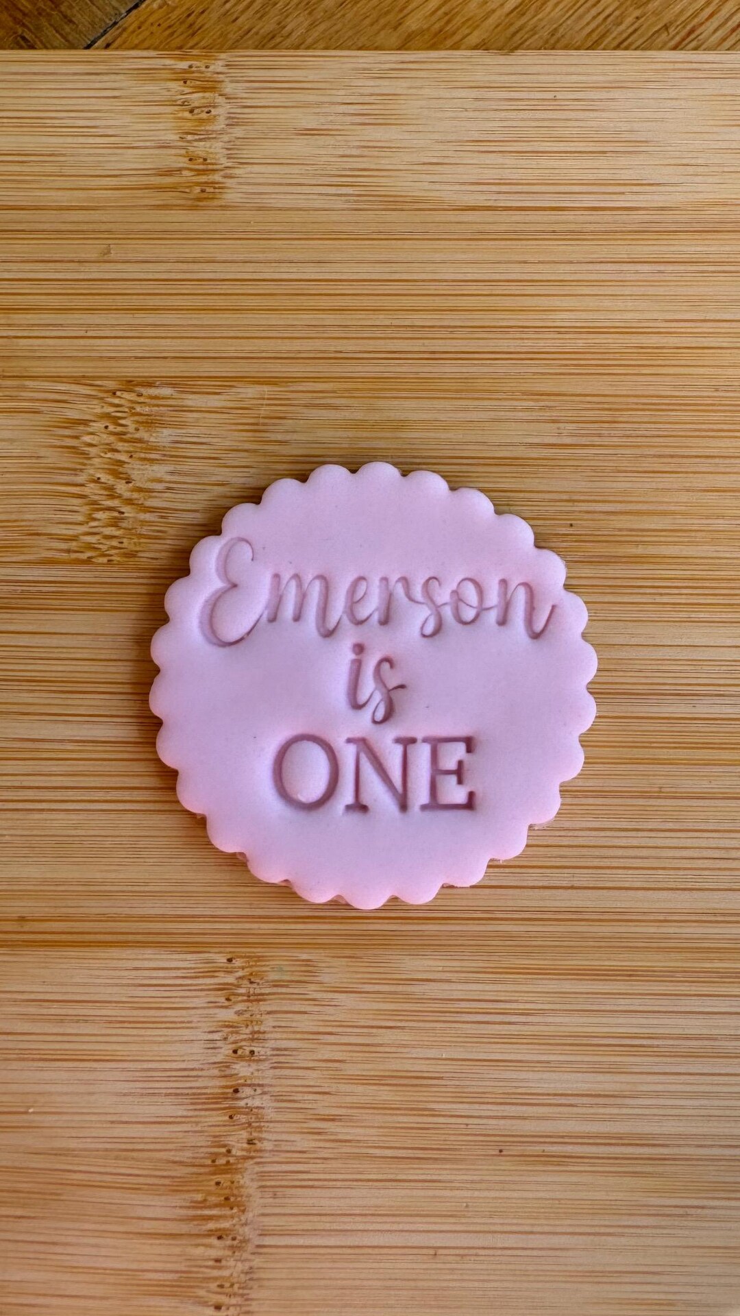 Custom Age Stamp is One / Any Age Happy Birthday Name Cookie Stamp ...