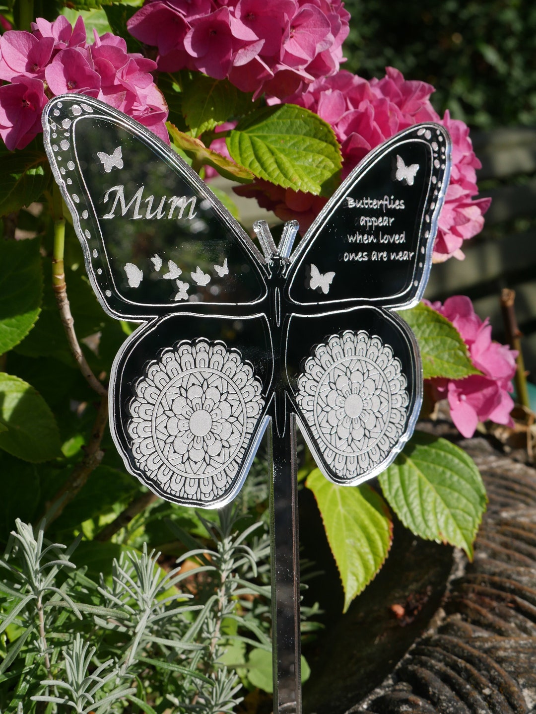 Butterfly Memorial Stake Grave Marker in Memory in Memory Plaque ...