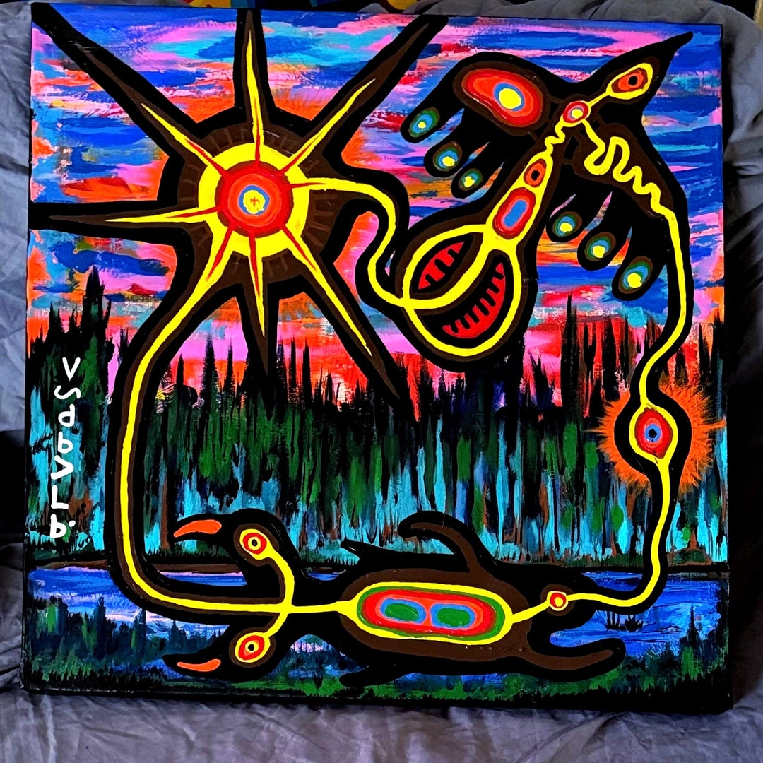 Life's Journey Original Painting Anishinaabe Native Art Indigenous ...