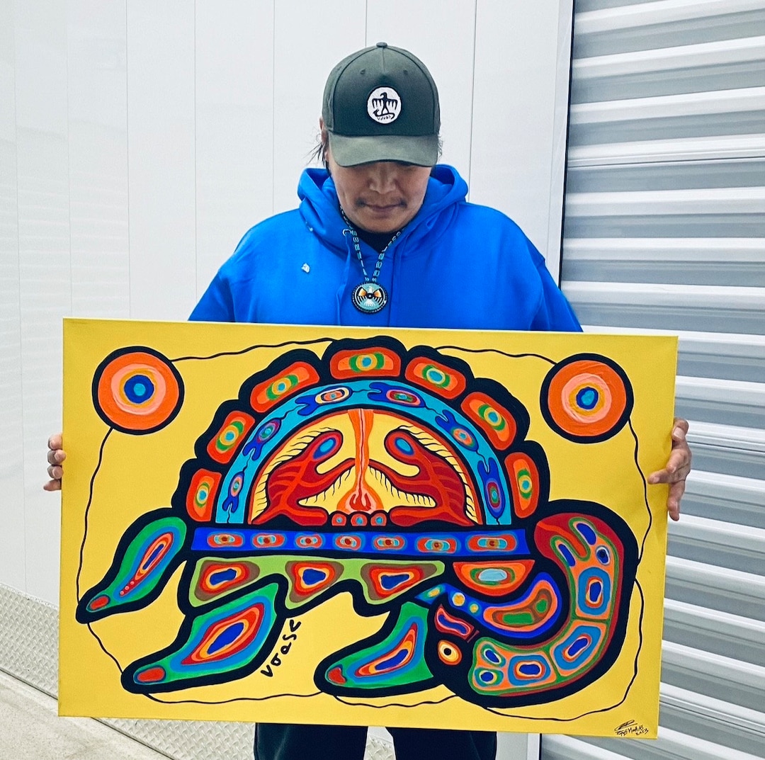 Way of Life Turtle Anishinaabe Art Traditional Representation of ...