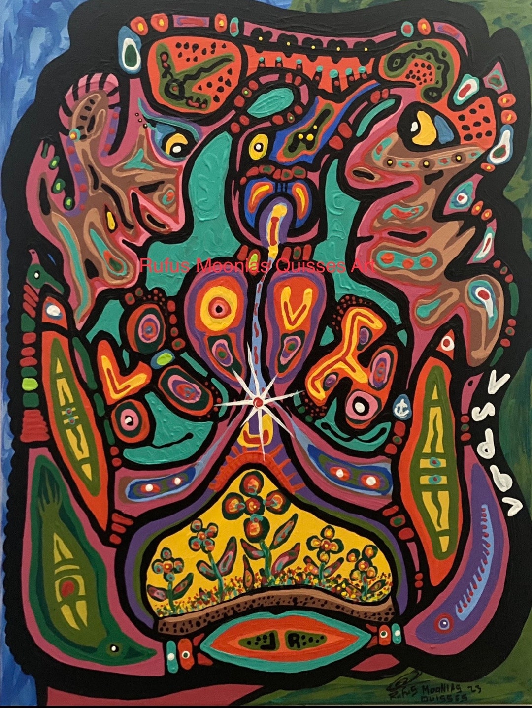 I Love You Gizaagiin Original Acrylic Painting First Nation Anishinabe ...