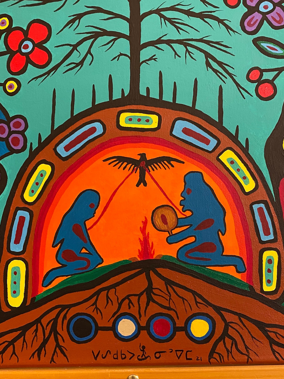 First Nation Indigenous Native Art Oji-Cree Original Acrylique | Etsy