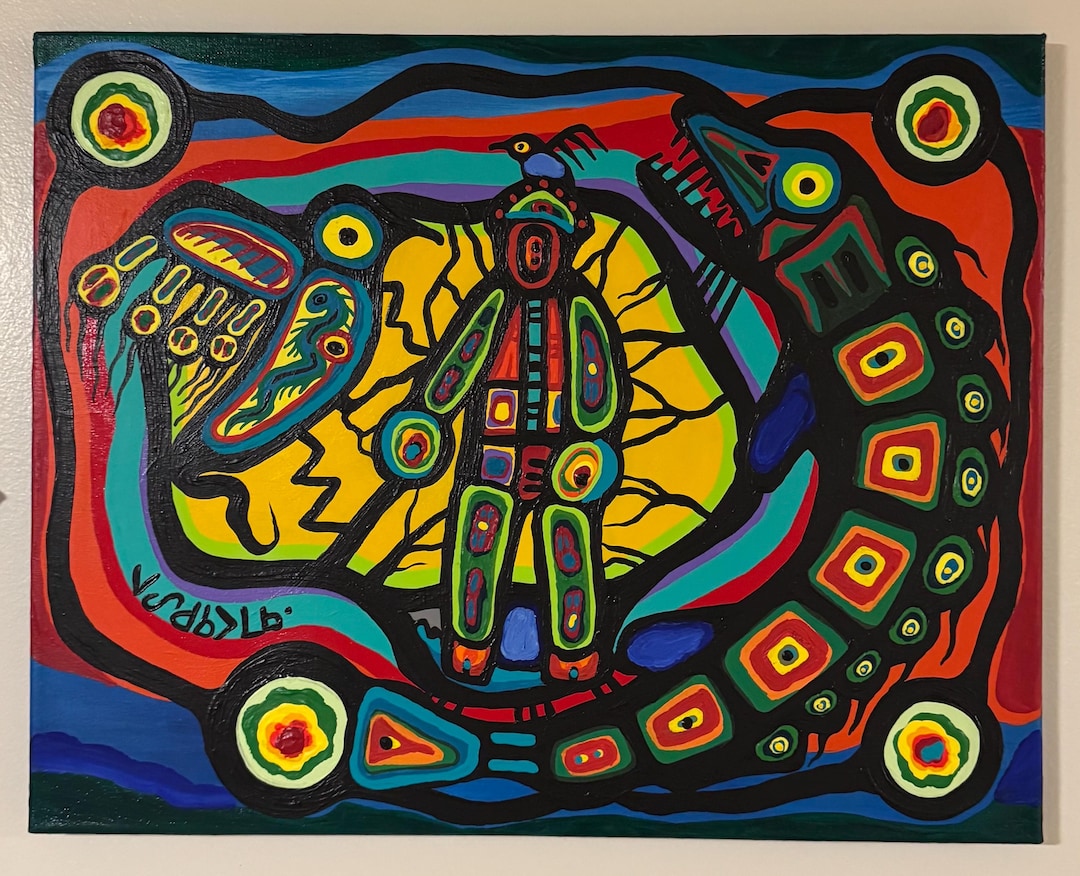 Legend 20x16”in Original Painting Native Art Ojibway Anishinaabe Artist ...