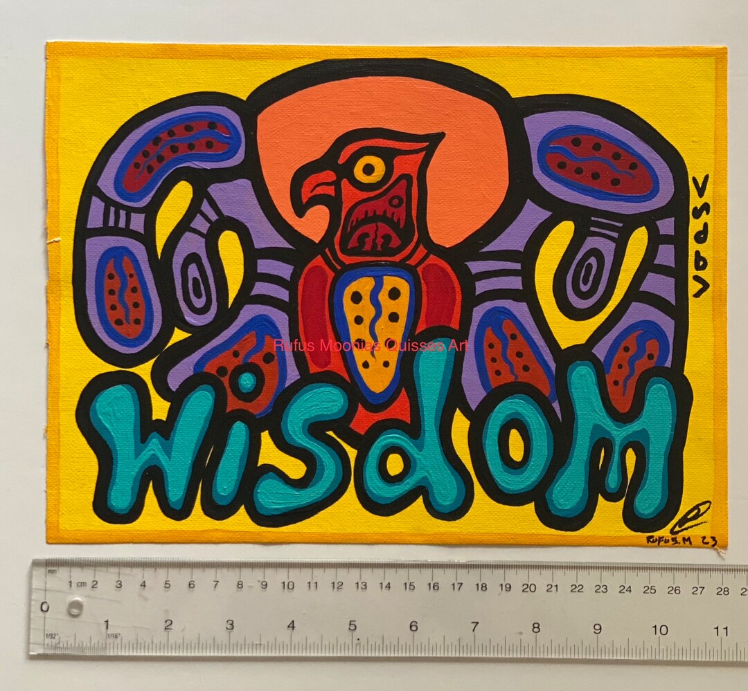 Wisdom in Owl Art Indigenous Artwork Nature Animal Bird Native - Etsy