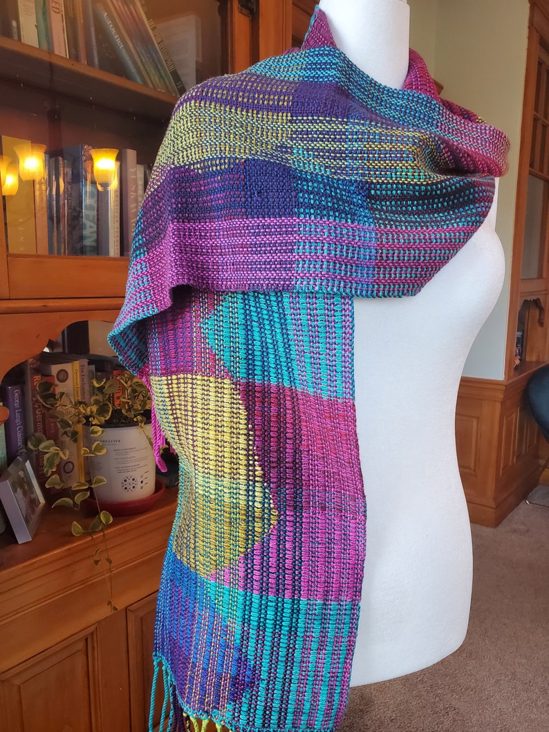 Colorful Wavy Pattern Scarf - Etsy