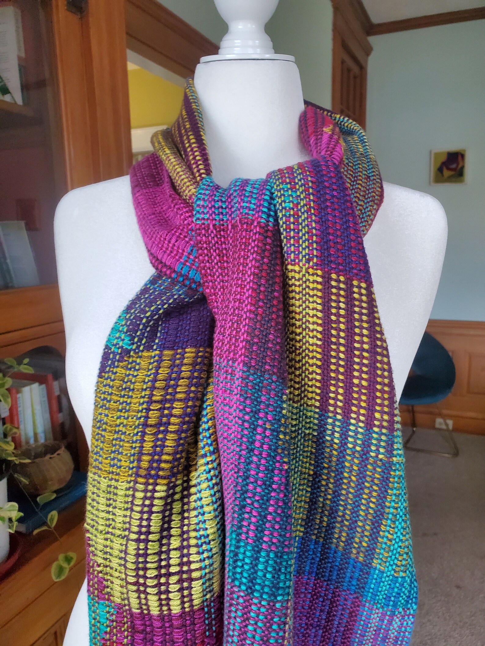 Colorful Wavy Pattern Scarf - Etsy
