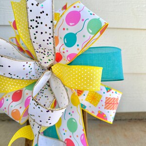 Happy Birthday Bow, Birthday Party Decor, Birthday Bow for Wreath ...