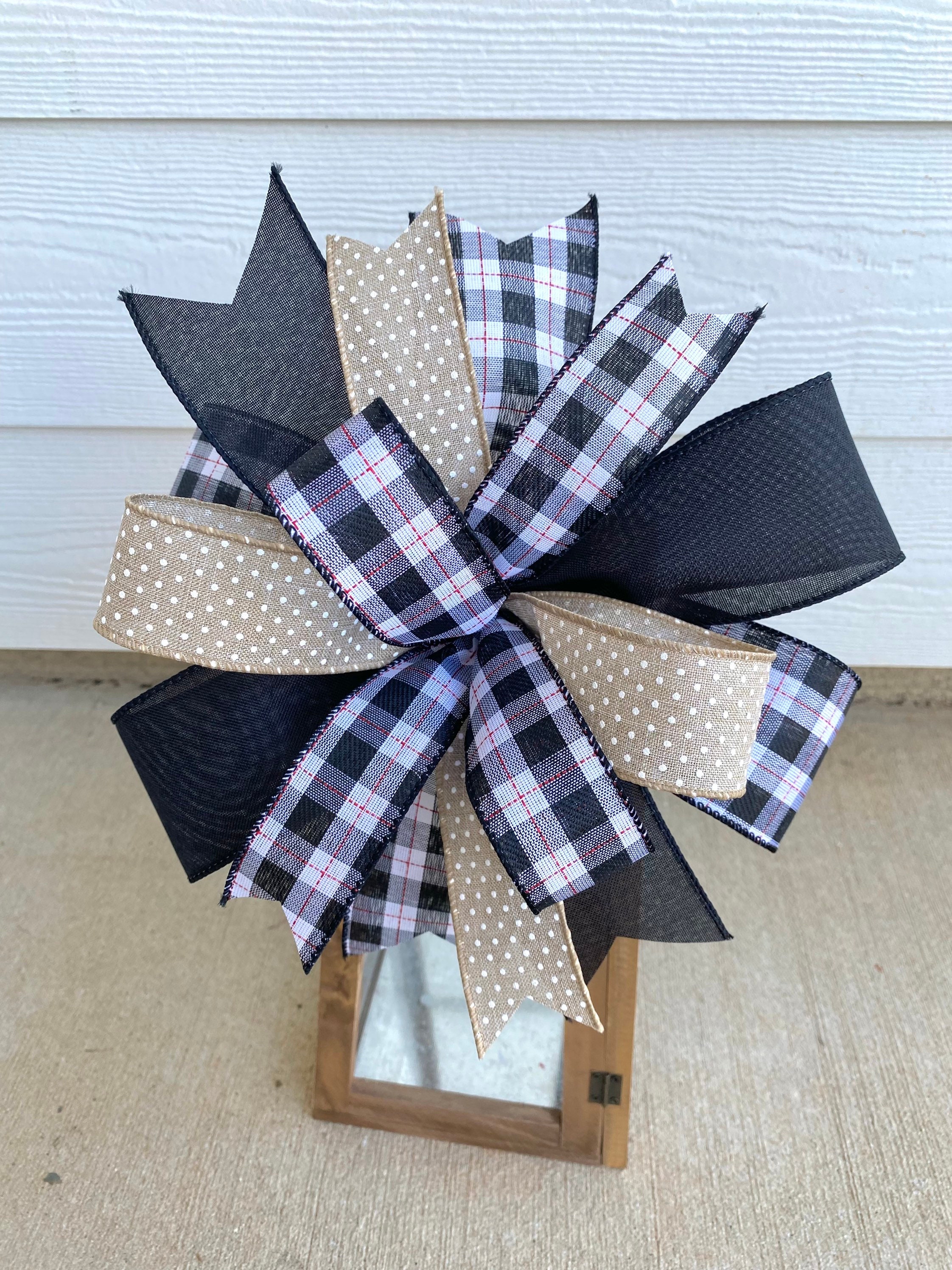 Farmhouse Lantern Bow Farmhouse Wedding Bow Farmhouse Wreath - Etsy