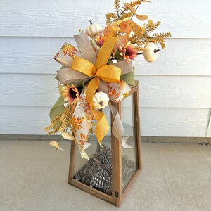 Fall Lantern Swag, Fall Lantern Topper, Sunflower Lantern Swag, Fall ...