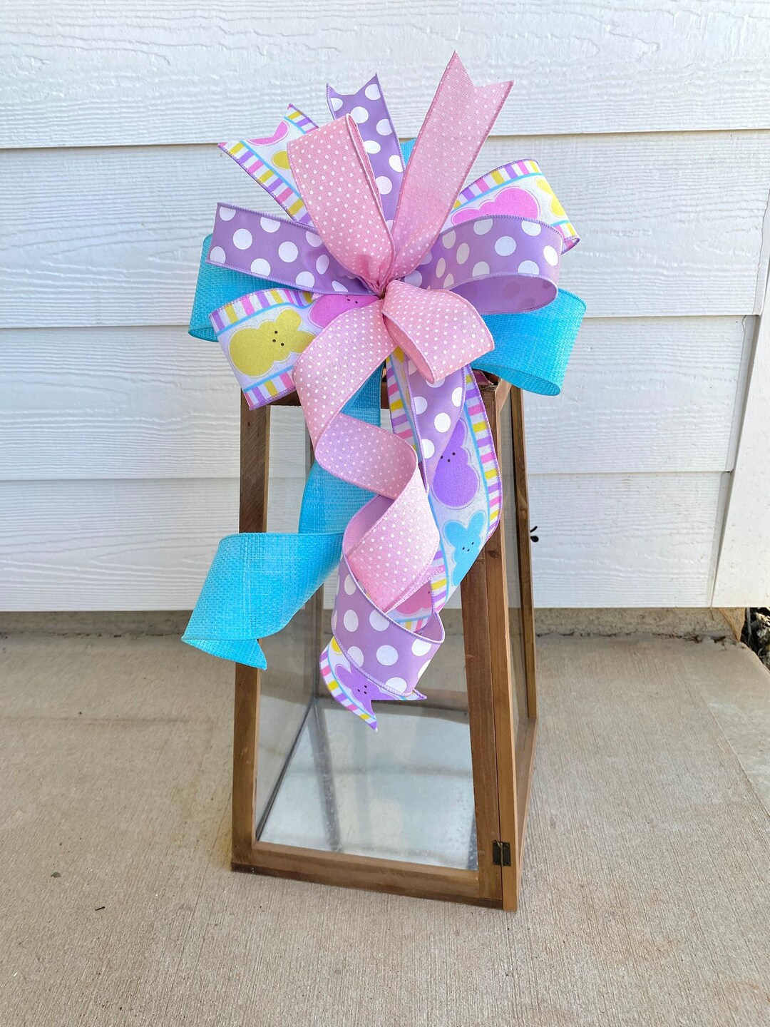 Easter Wreath Bow, Bow for Easter Wreath, Spring Wreath Bow, Door ...