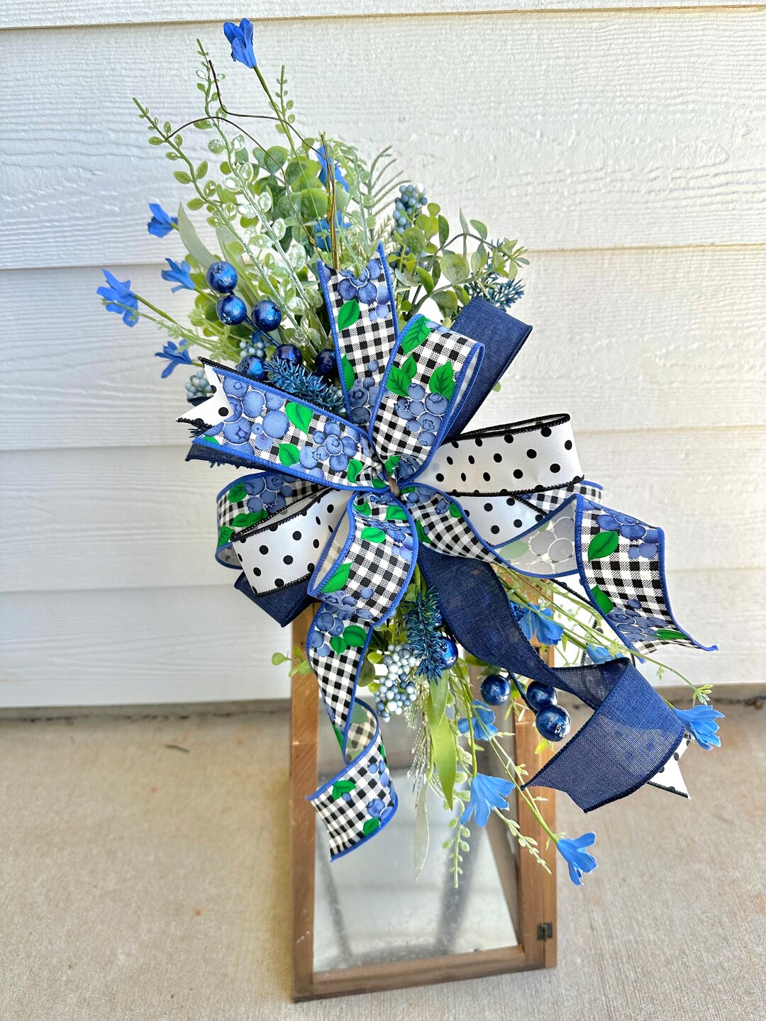 Summer Lantern Swag, Summer Lantern Topper, Year Round Swag, Spring ...