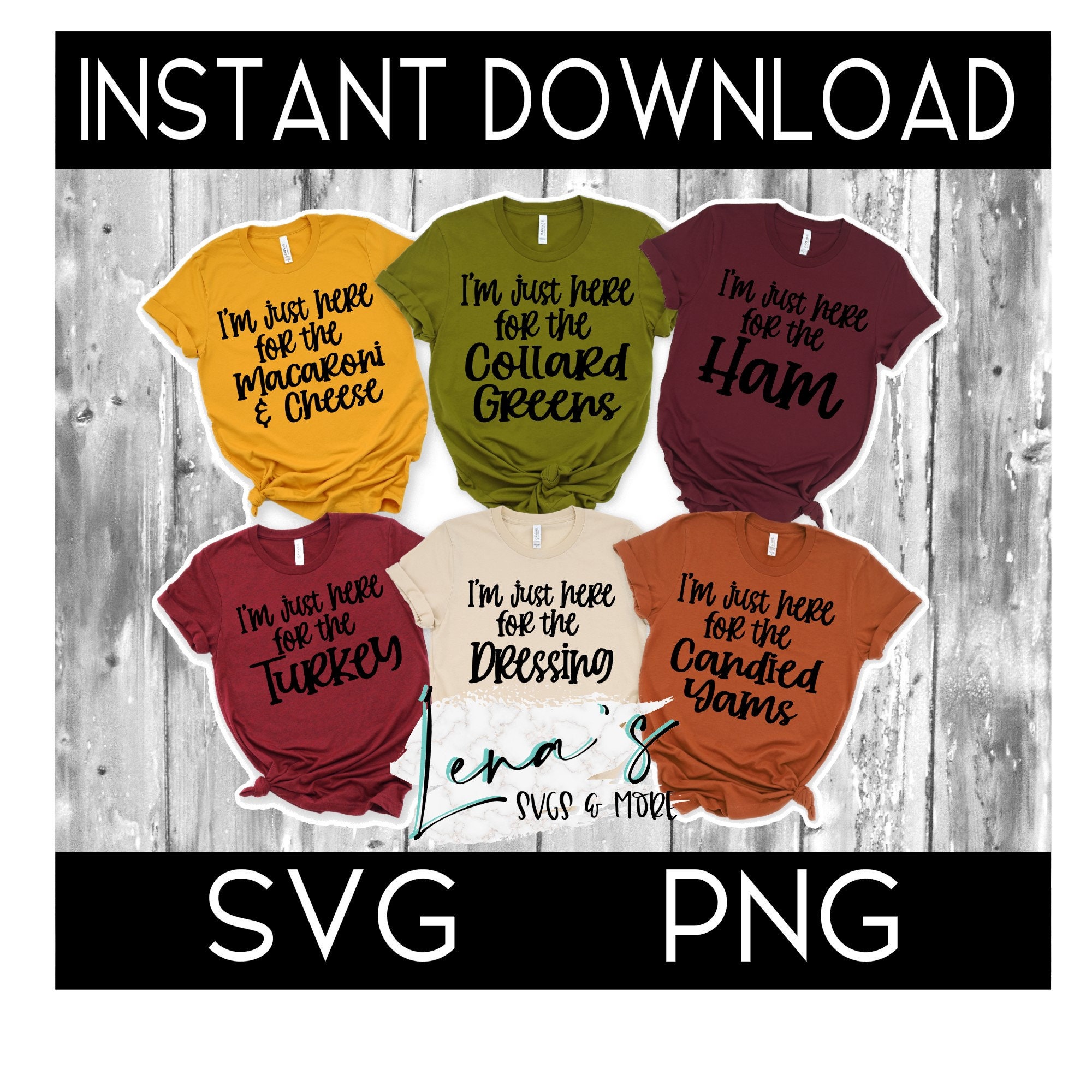 I'm Just Here for the Collard Greens SVG, Collard Greens PNG, Family ...