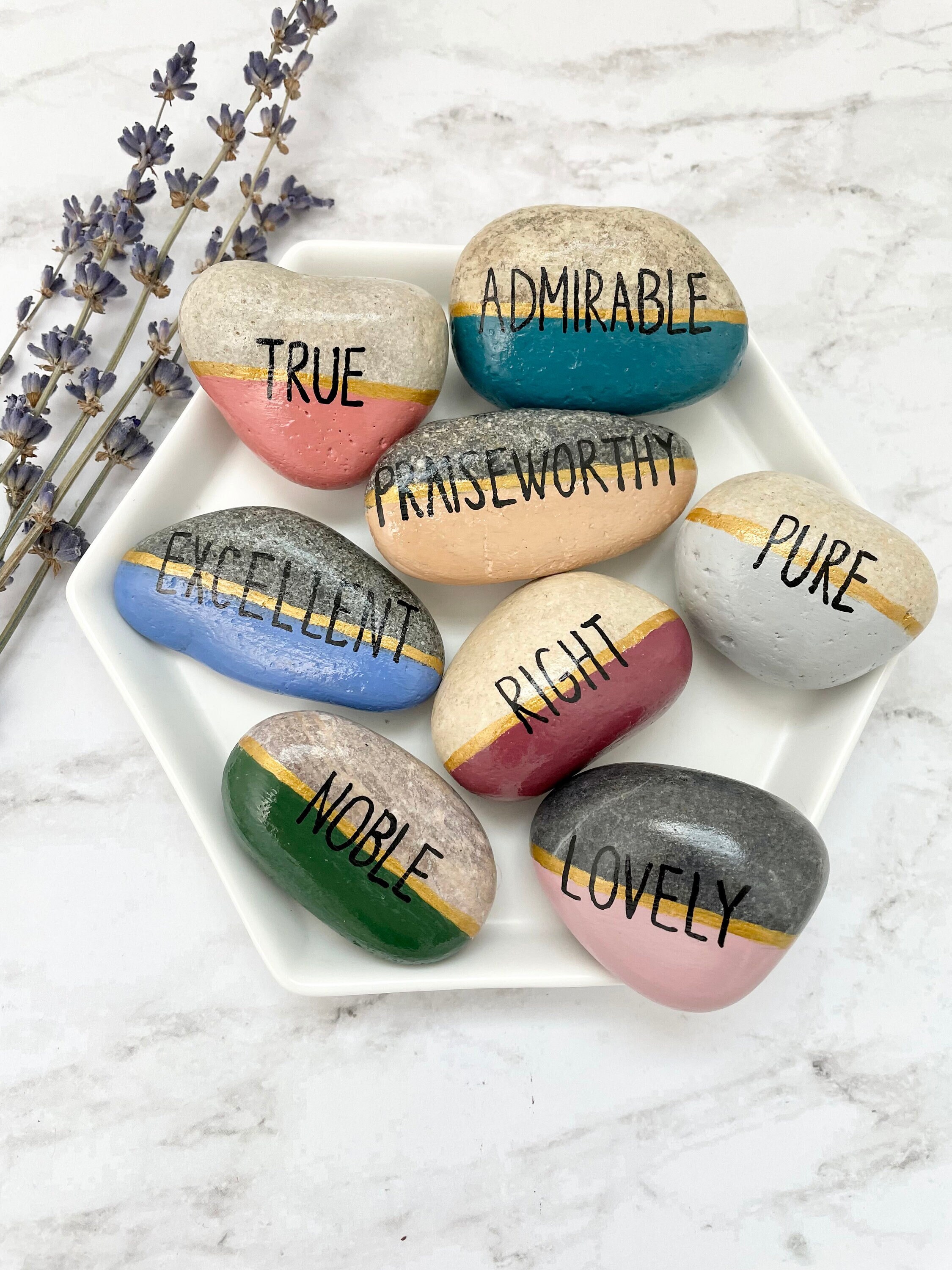 Encouraging Words Painted Rocks Inspirational Holidays - Etsy