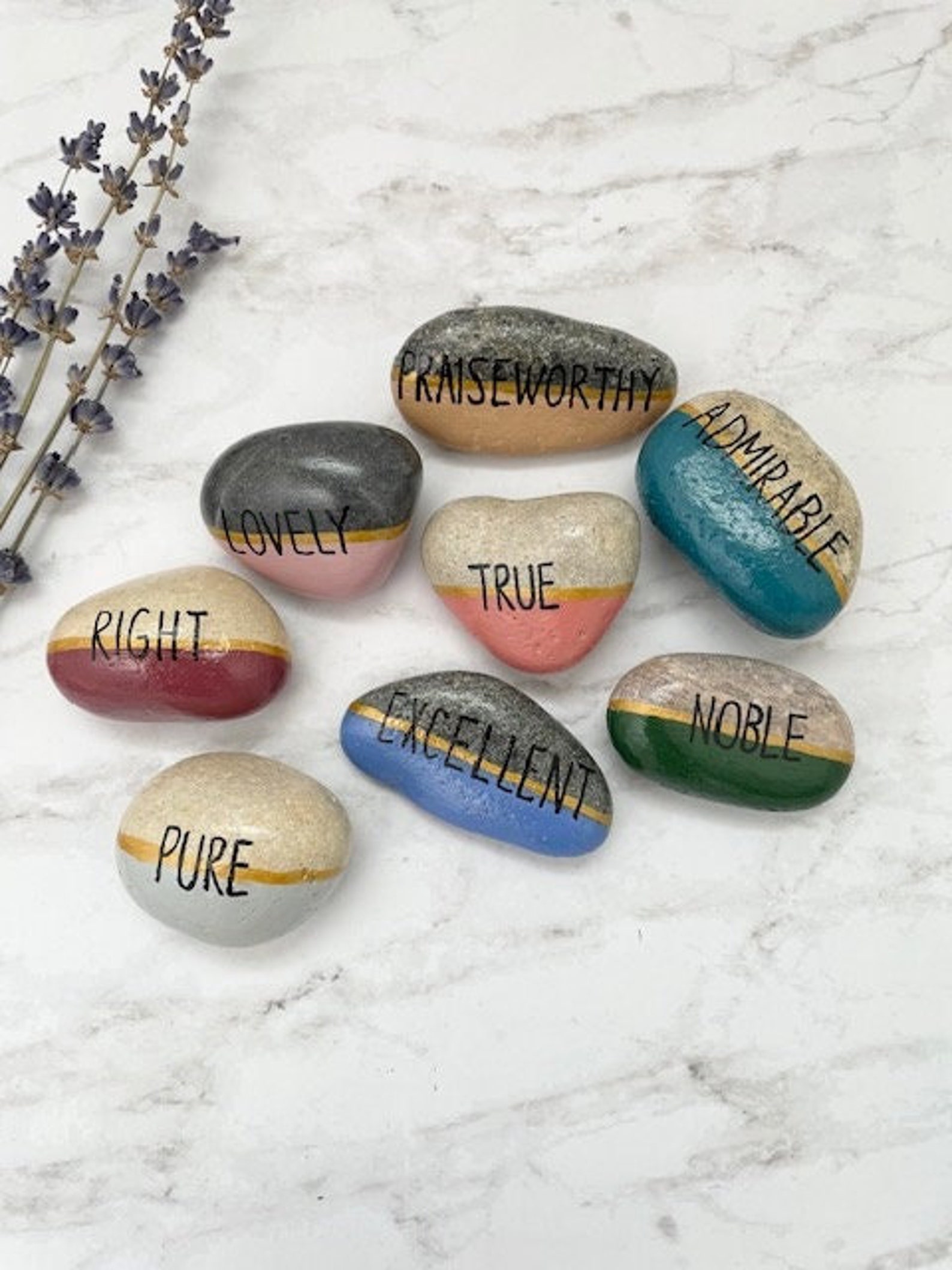 Encouraging Words Painted Rocks Inspirational Painted Rocks | Etsy