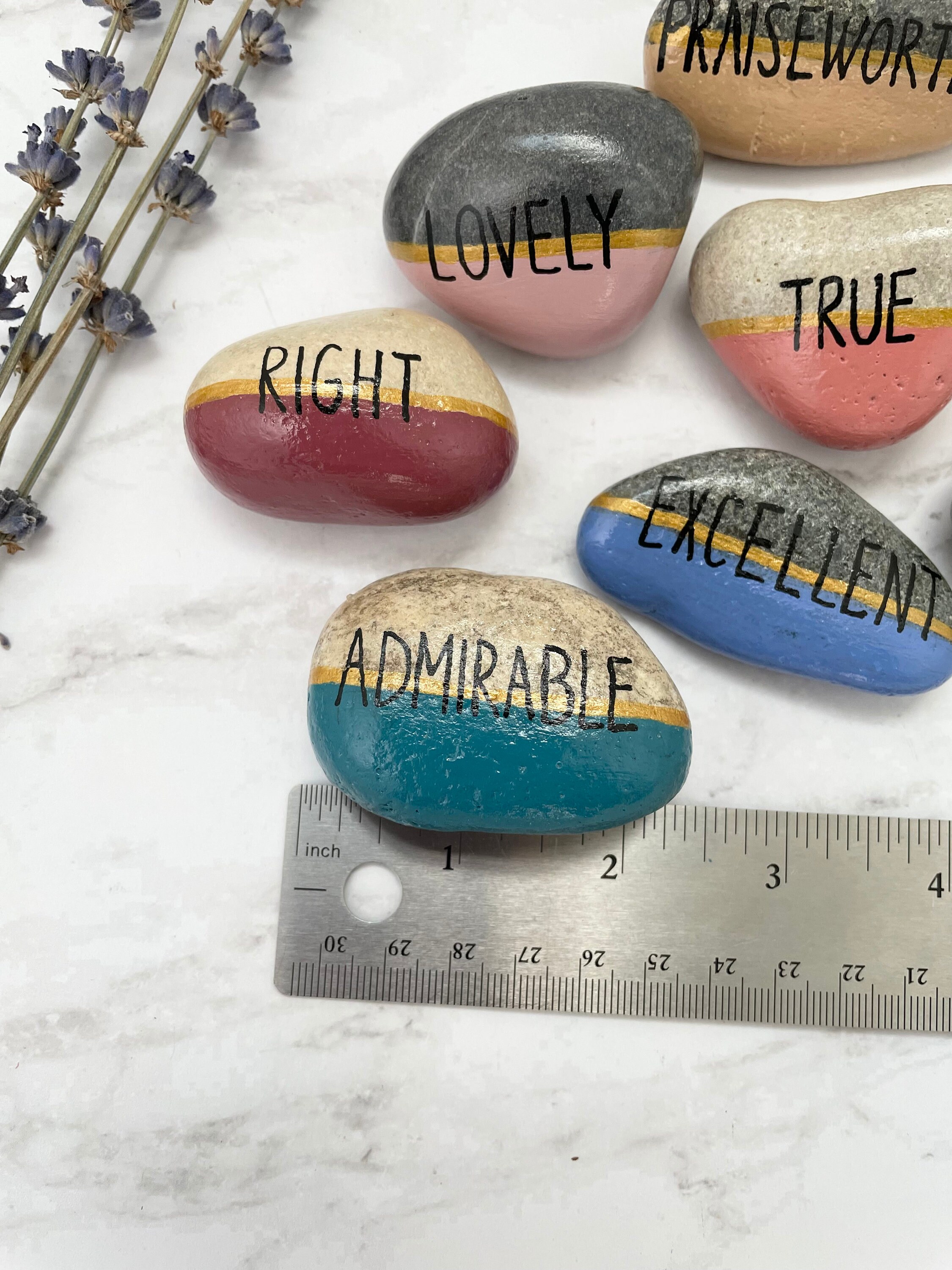 Encouraging Words Painted Rocks Inspirational Holidays - Etsy