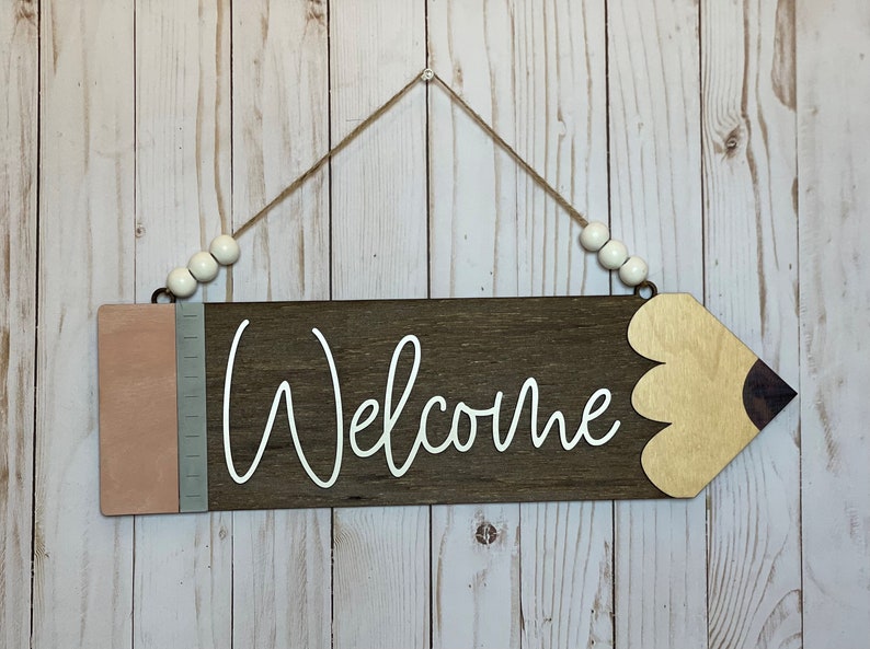 Pencil Shaped Classroom Door Sign - Etsy