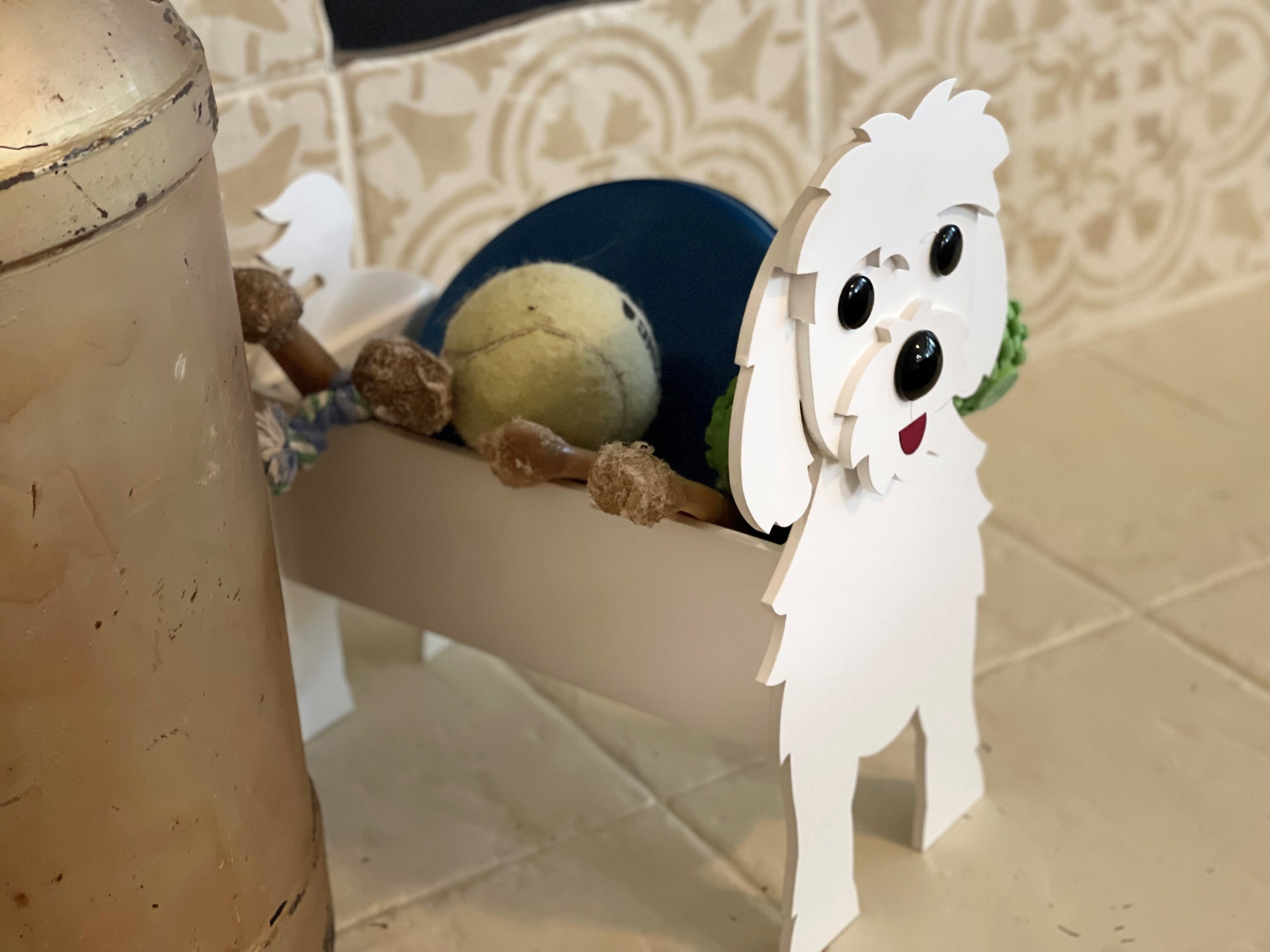 Adorable Maltese Dog Toy Box or Planter - Etsy