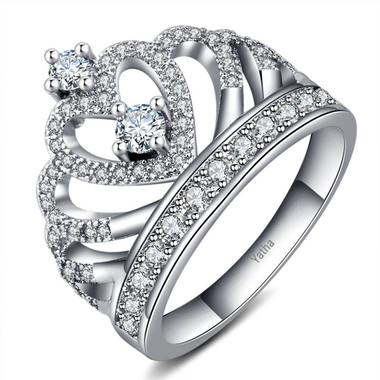 Fency Taj Ring With Round Moissanite Stone With Brilliant Cut - Etsy