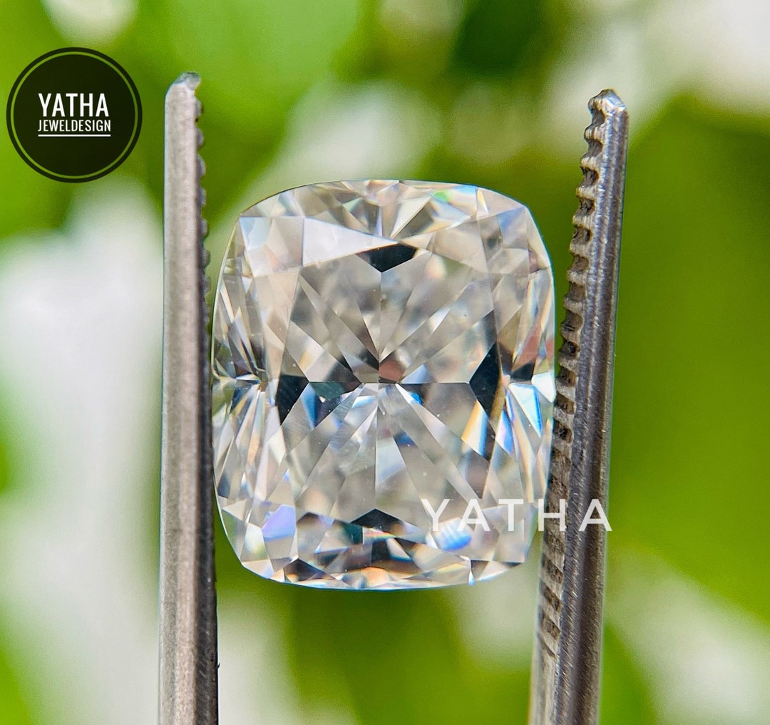 Elongated Cushion Cut Loose Moissanite, Colorless Moissanite for Women ...