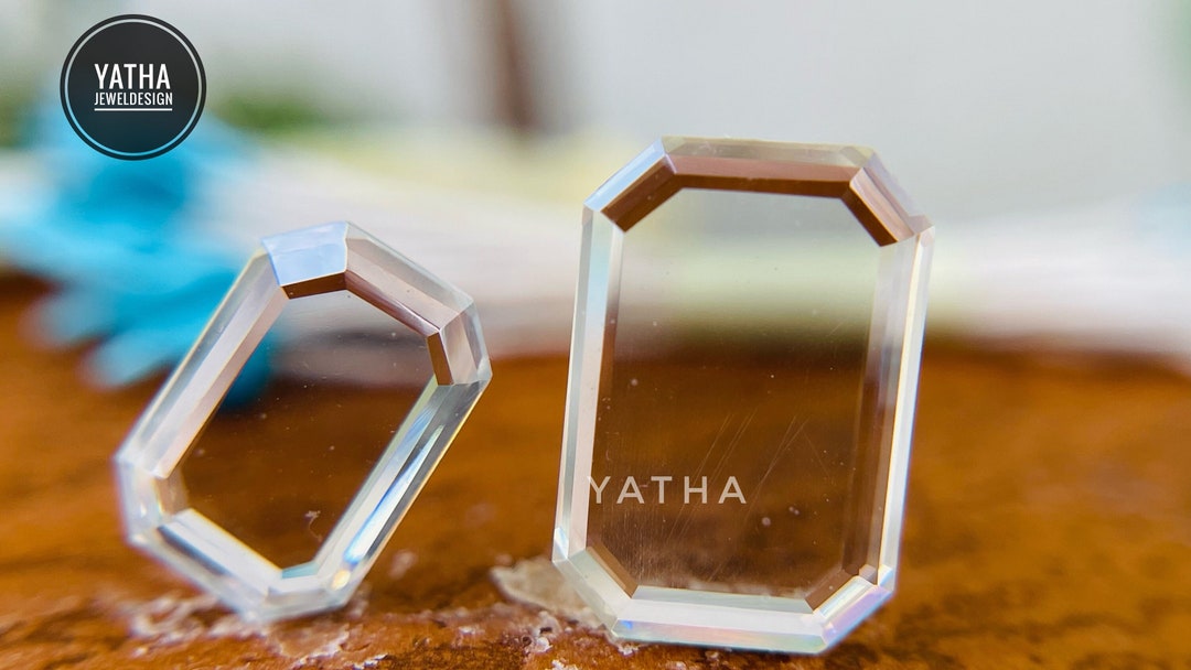 Emerald Portrait Cut Moissanite | Step Cut Moissanite | for Engagement ...