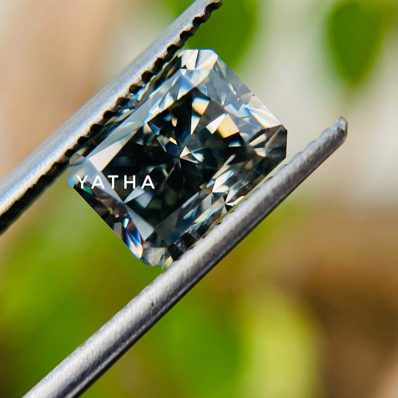 Grey Diamond Ring - Etsy