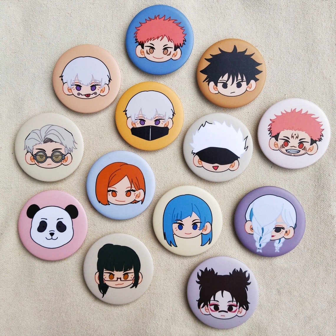 Jjk Jujutsu Kaisen Button Badges Pins Etsy