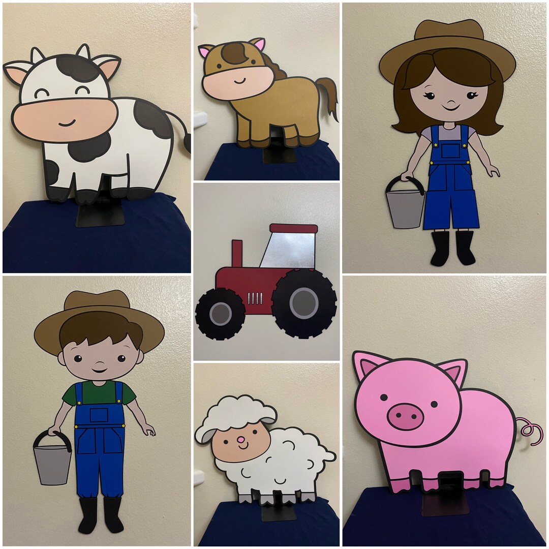 2 Ft Farm Animal Props, Farm Animal Decor , Farm Animals Character ...