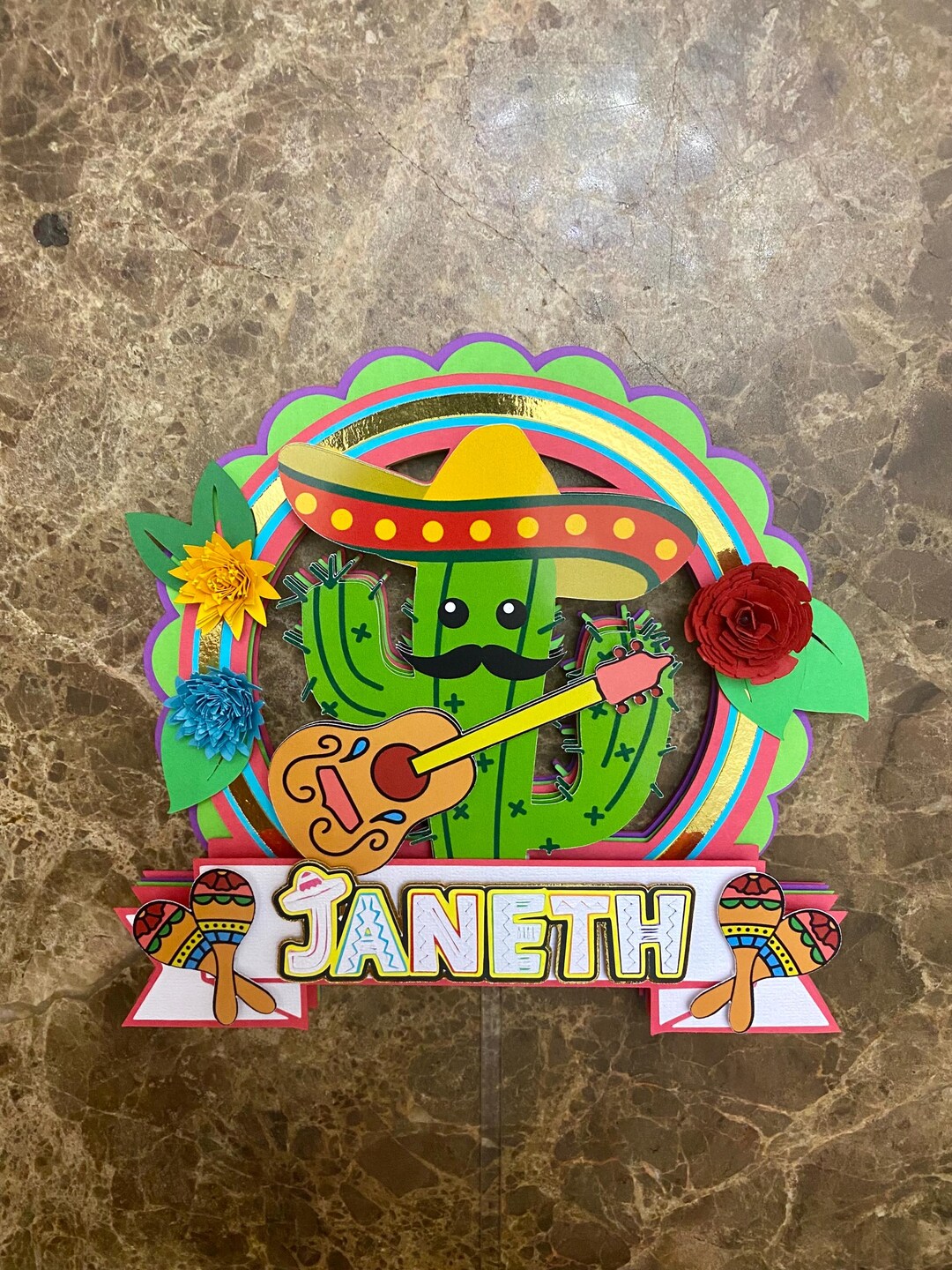 Fiesta Birthday Topper, Fiesta Cake Topper , Firsta Topper , Fiesta ...