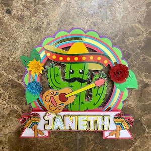 Fiesta Birthday Topper, Fiesta Cake Topper , Firsta Topper , Fiesta ...