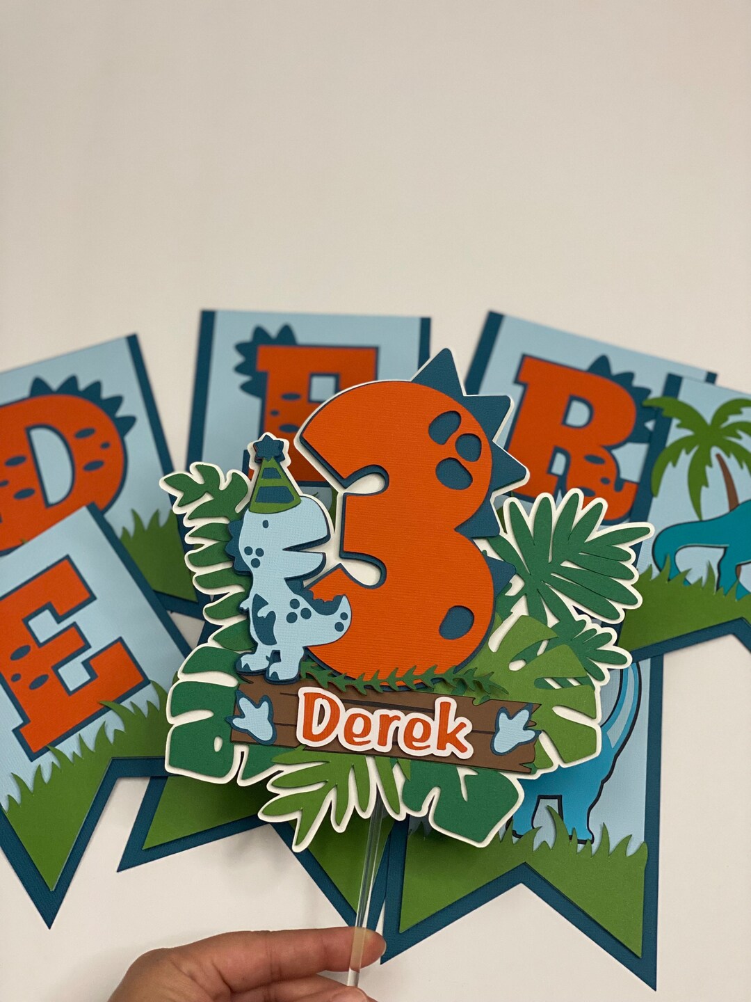 Dinosaur Birthday Topper, Dino Cake Topper , Dinosaur Topper , Dinol ...