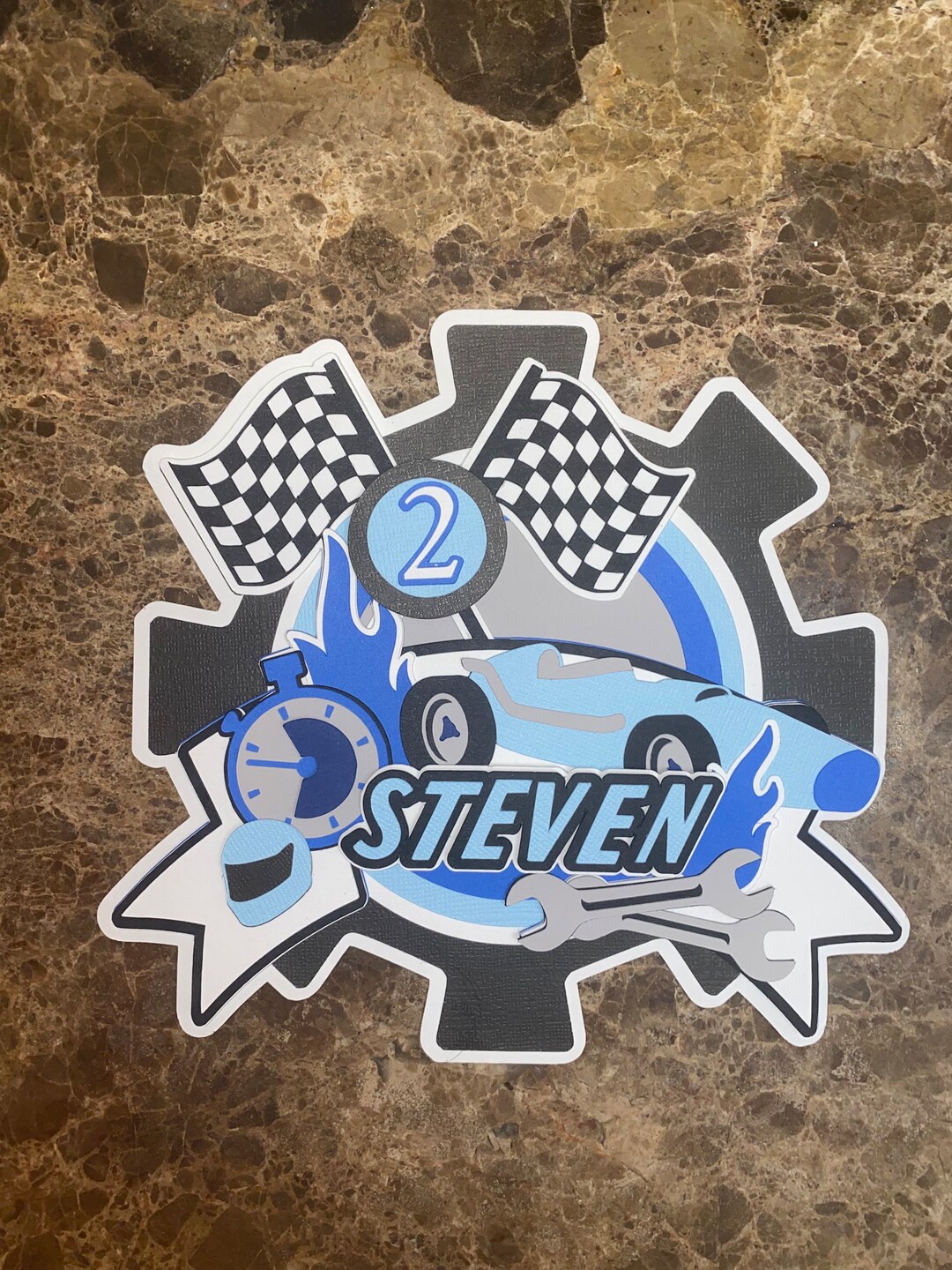 Race Car Birthday Topper, Car Cake Topper, Race Car Topper Two Fast ...