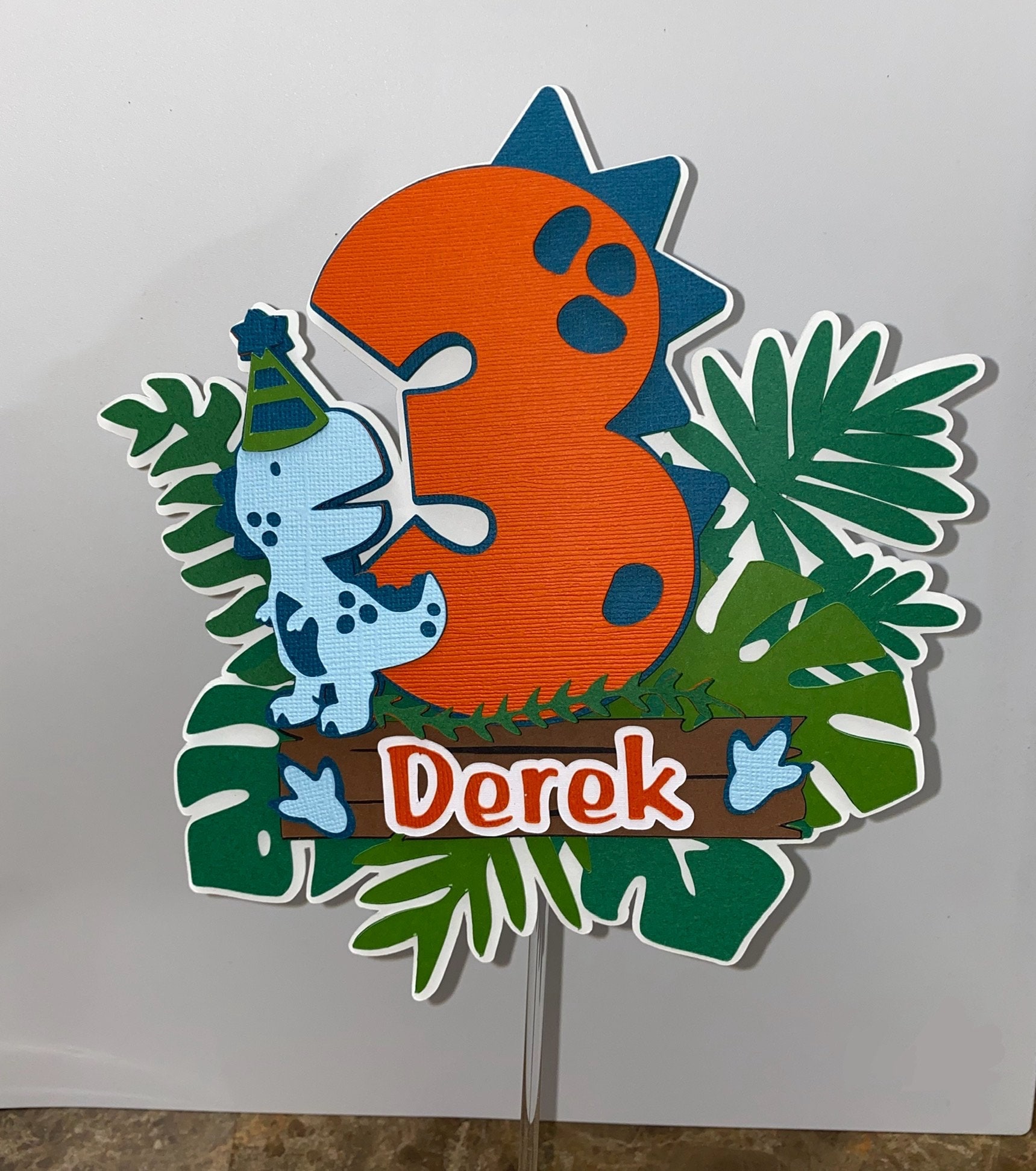 Dinosaur Birthday Topper, Dino Cake Topper , Dinosaur Topper , Dinol ...