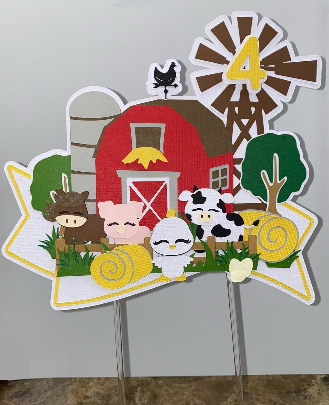 Farm Birthday Topper, Farm Cake Topper , Farm Topper , Farm Party ...