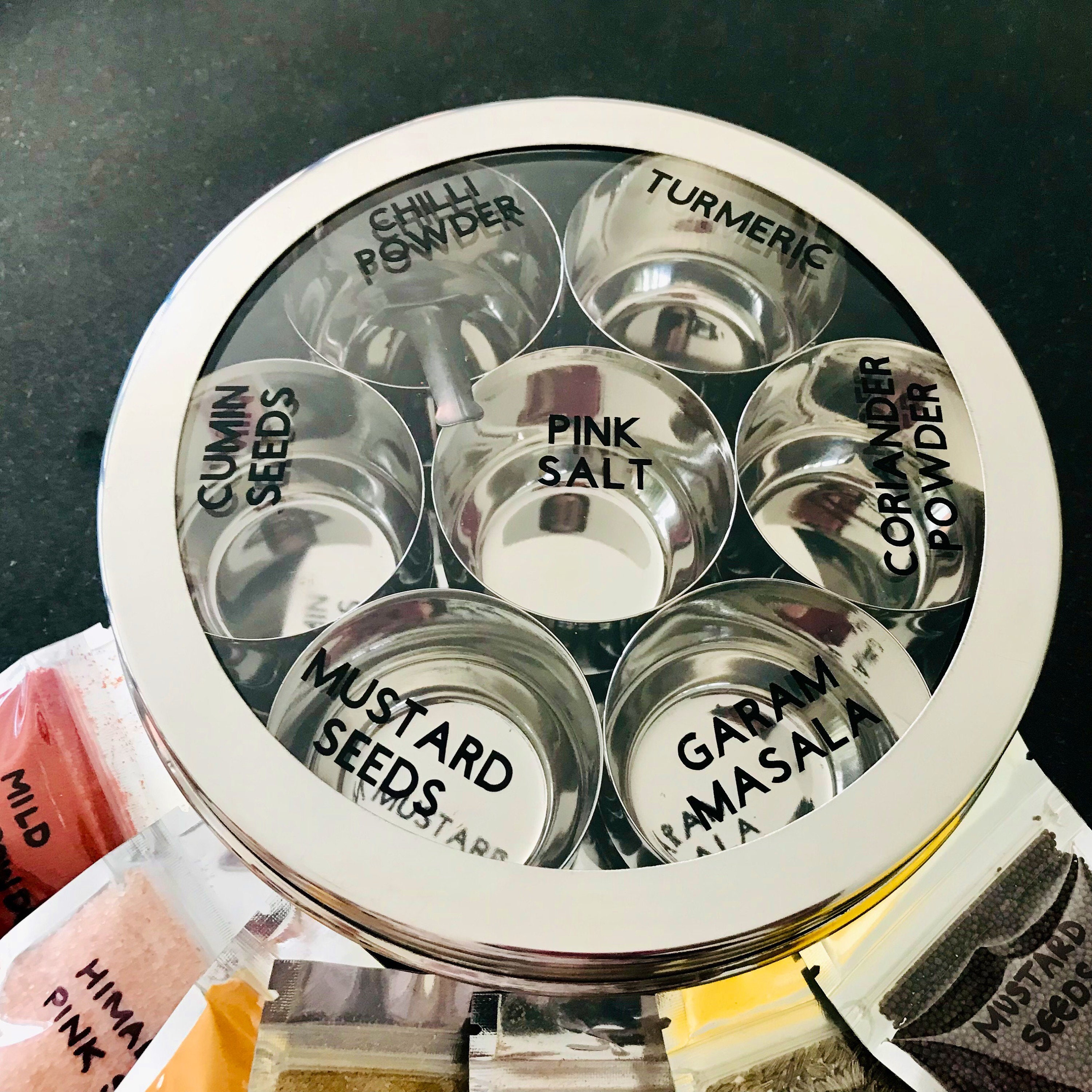 Stainless Steel Spice Tin Labelled With Spice Names - Etsy UK