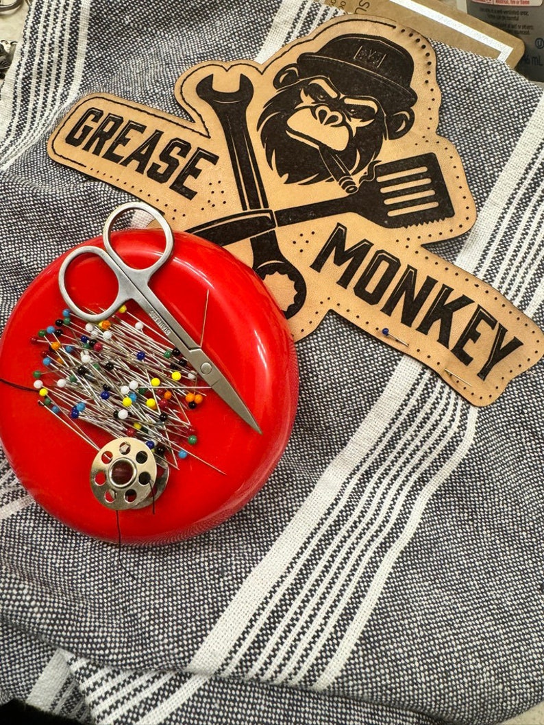 Grease Monkey Leather Patch - Etsy