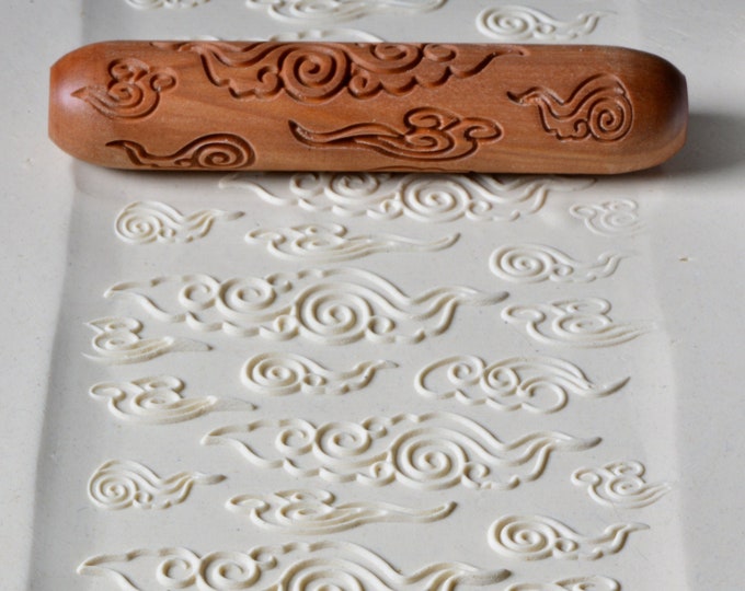 Pottery Hand Roller / Clay Texture Tool Clouds R15 - Etsy