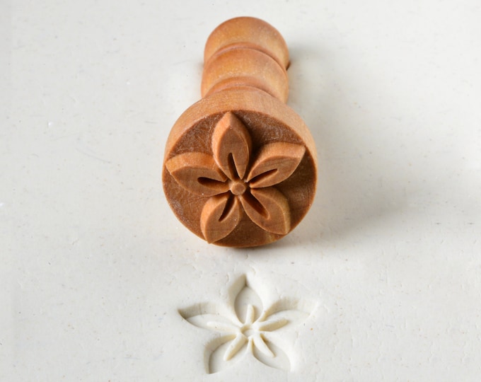 Pottery Stamp / Clay Texture Tool Flower S21 - Etsy