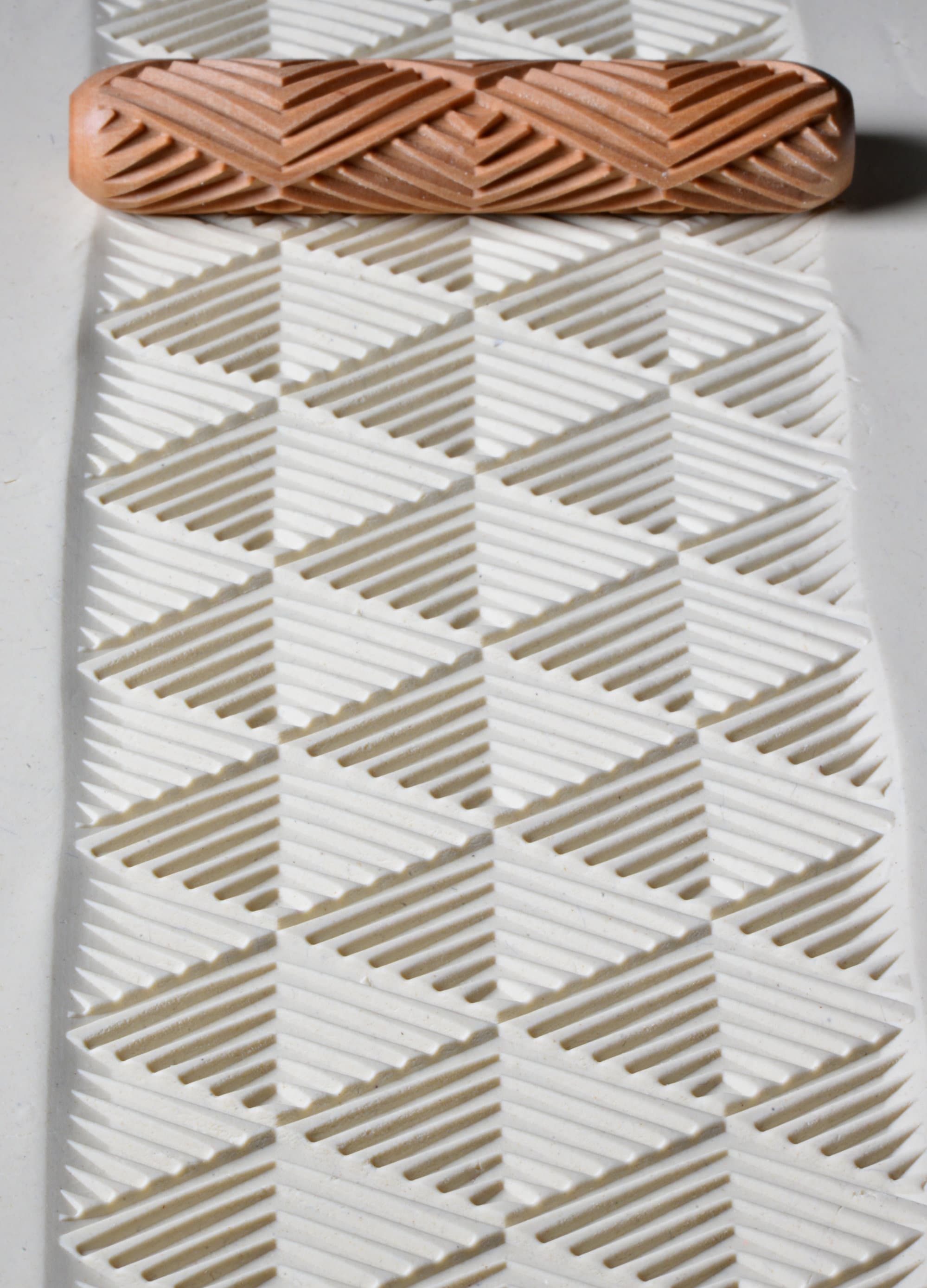 Pottery Hand Roller / Clay Texture Tool Mountains R21 | Etsy