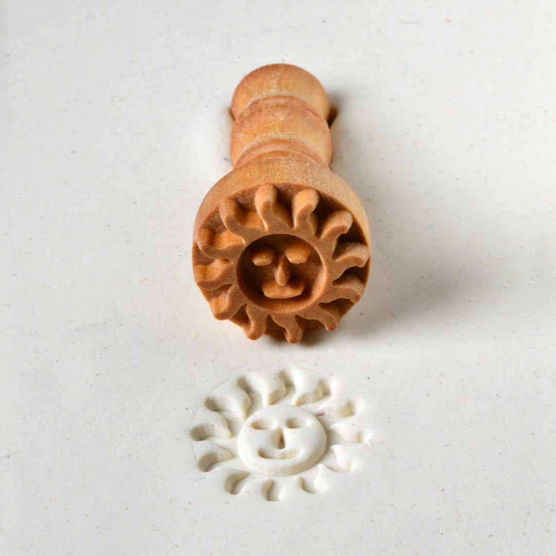 Pottery Stamp / Clay Texture Tool - Sun S09 - Etsy