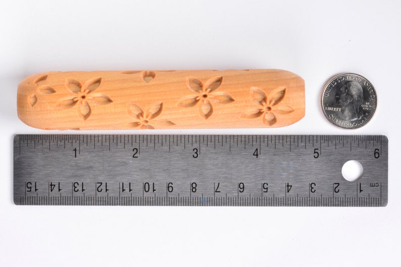 Pottery Hand Roller / Clay Texture Tool - Flowers R17 - Etsy