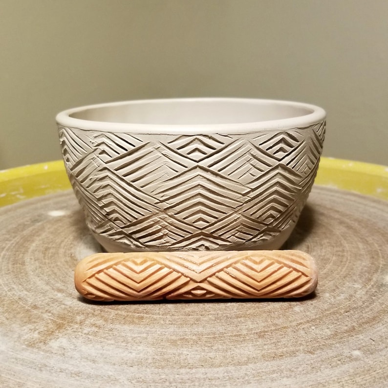 Pottery Hand Roller / Clay Texture Tool - Mountains R21 - Etsy