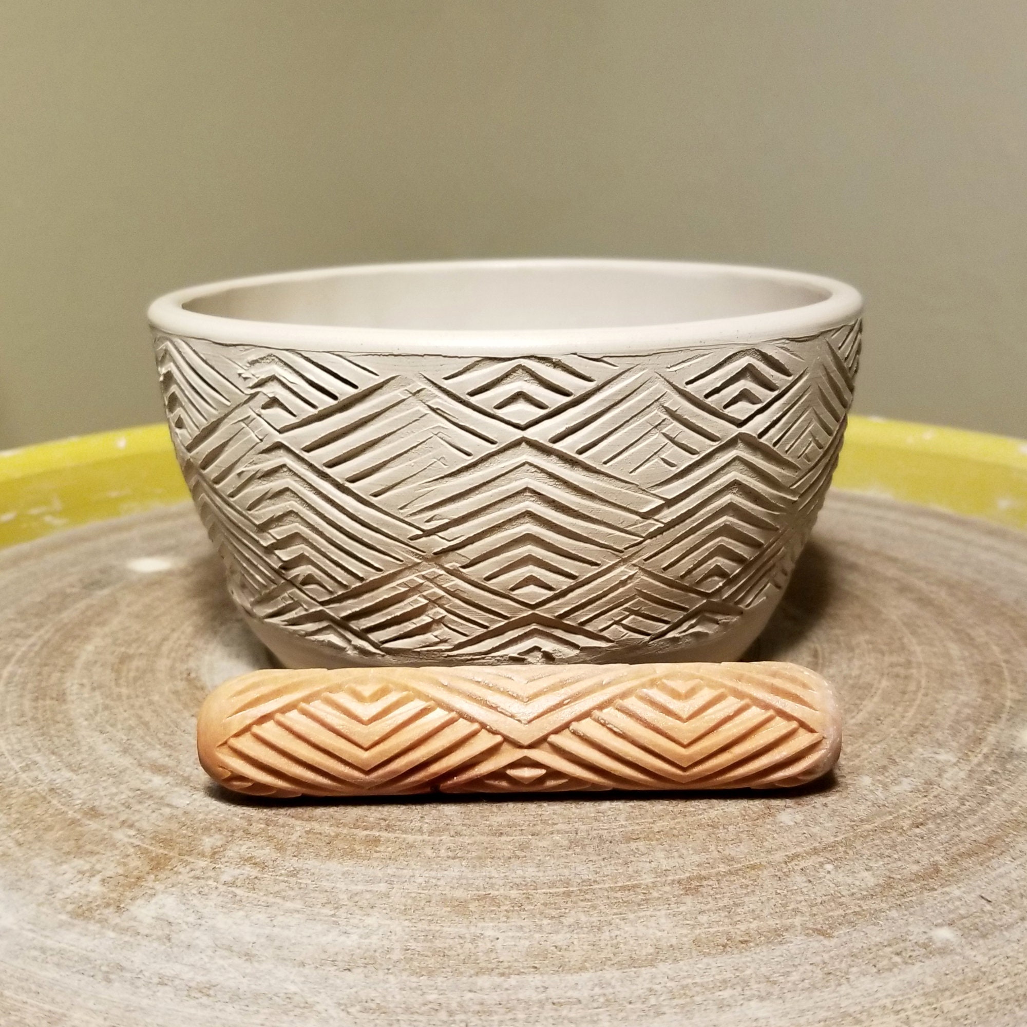 Pottery Hand Roller / Clay Texture Tool - Mountains R21 - Etsy