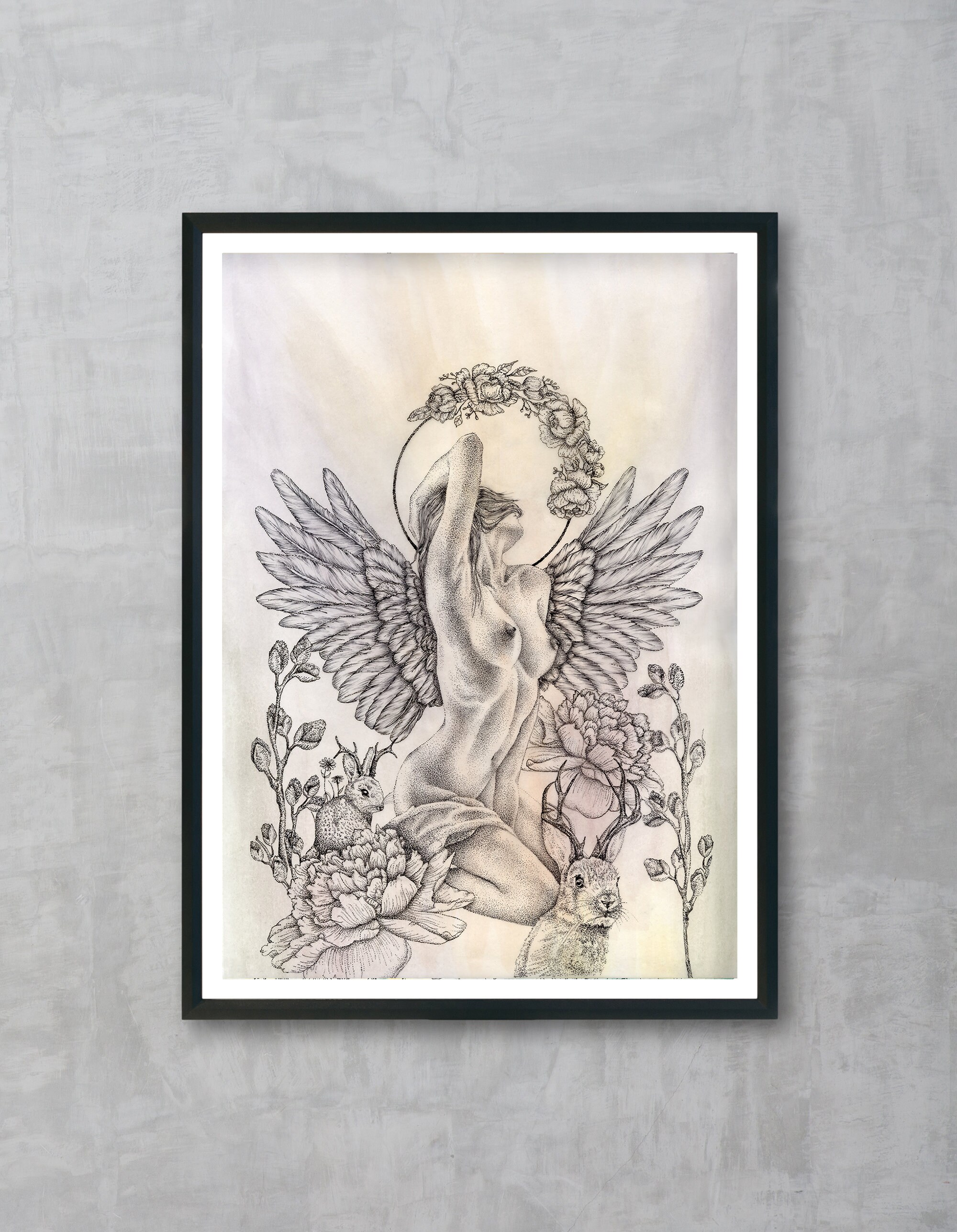 Virgo Zodiac Print Astrology Wall Art Horoscope Ink Watercolor Etsy