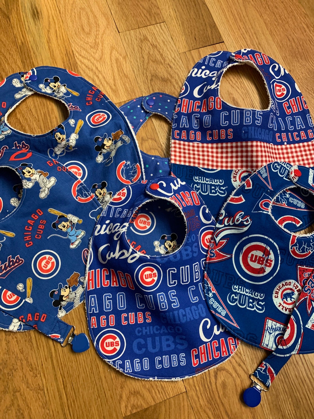 Chicago Cubs Baby Bibs - Etsy