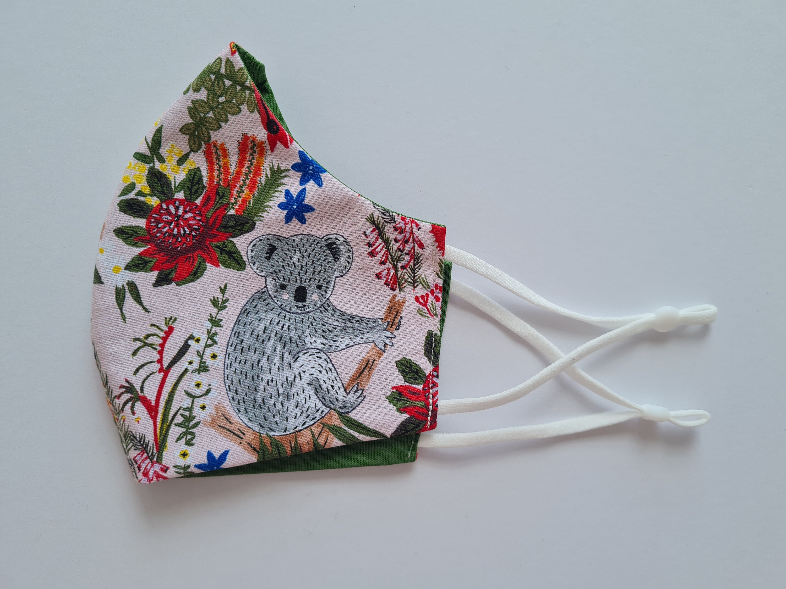Australian Native Koalas Reversible Face Mask, Adjustable Straps, 3 ...