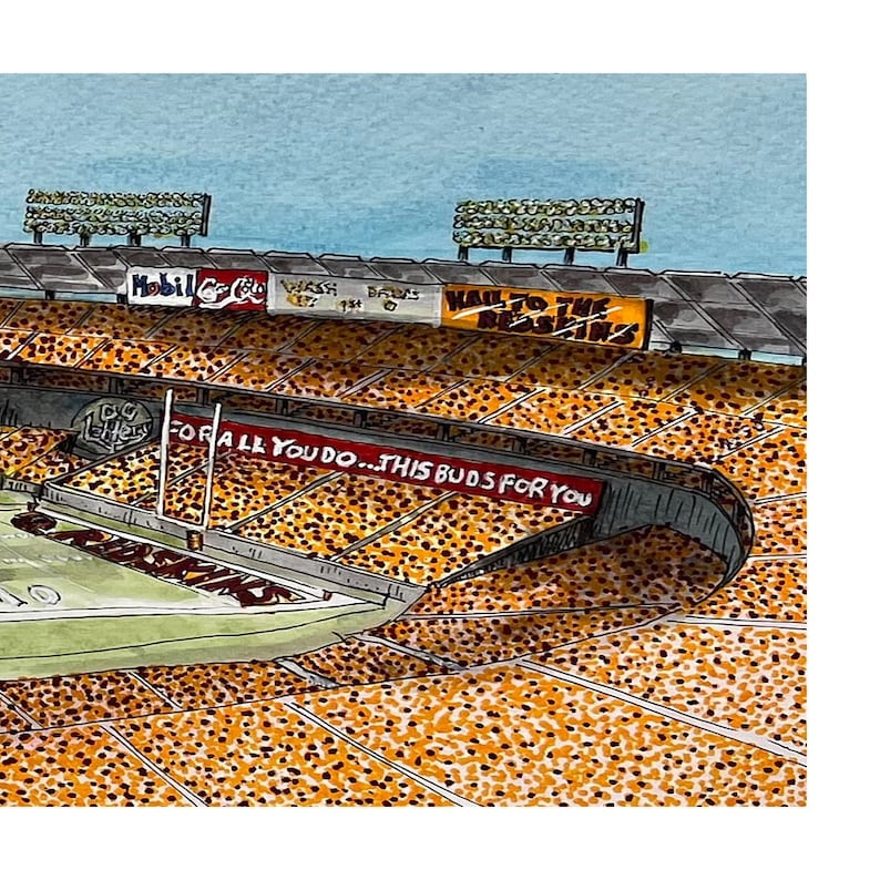 RFK Stadium Watercolor Print: Washington Commanders Football Art - Etsy