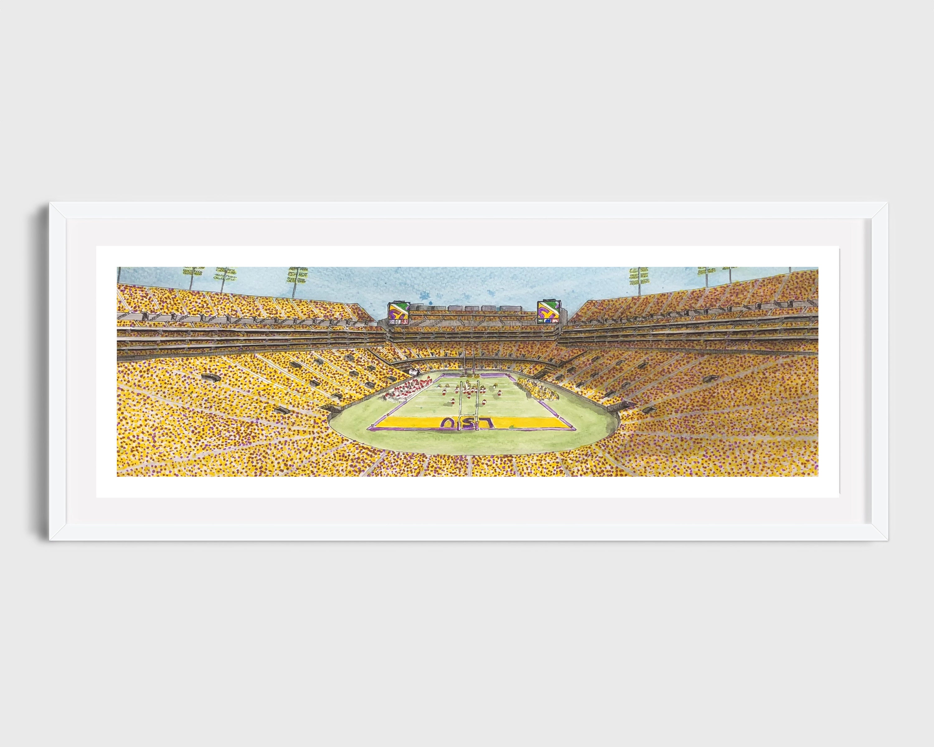 LSU Football Stadium Print Louisiana State University Tiger - Etsy