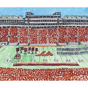 VT Football Stadium Print, Virginia Tech Art, Virginia Tech Hokies ...