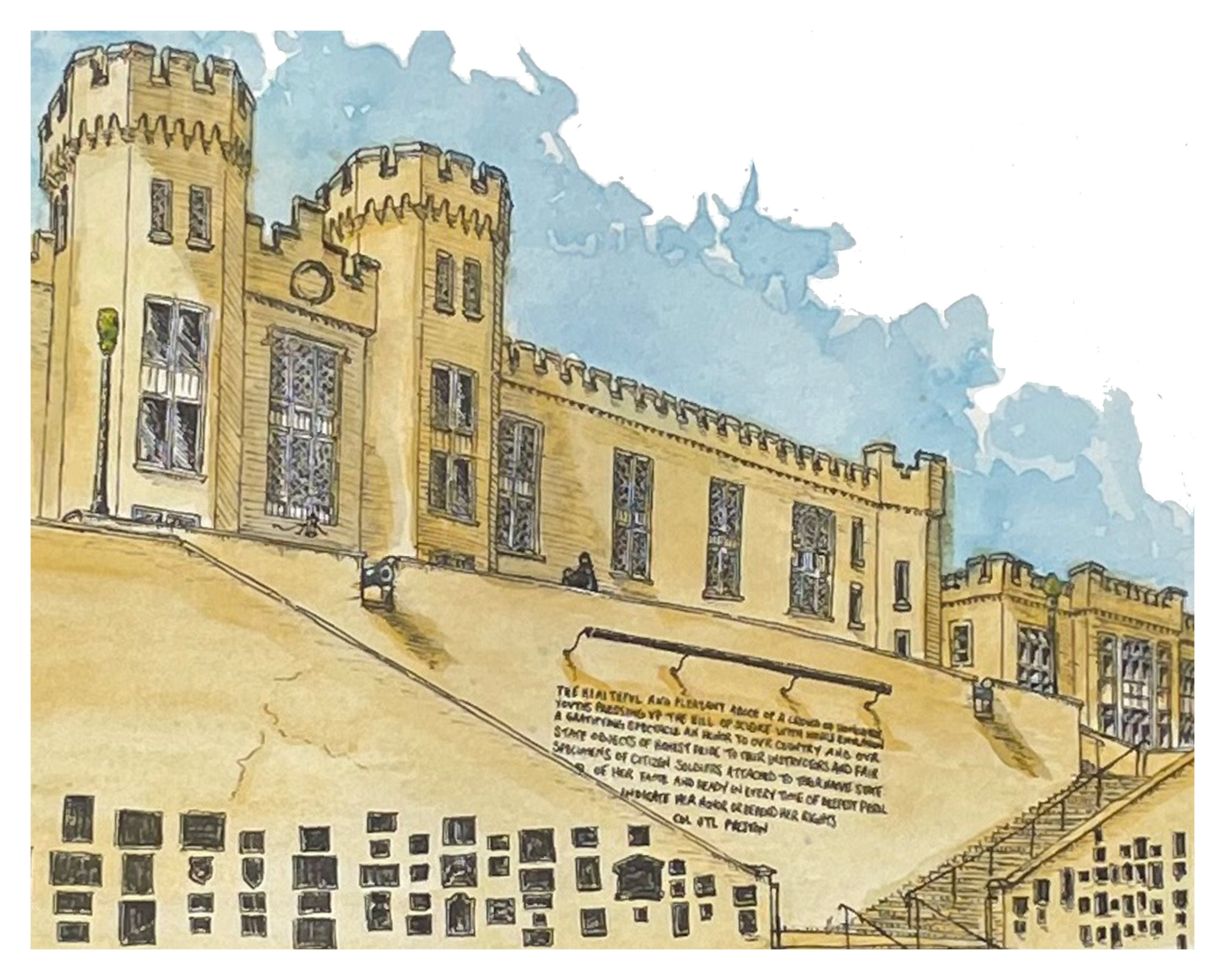 Virginia Military Institute Watercolor Art Print, Preston Quote and ...