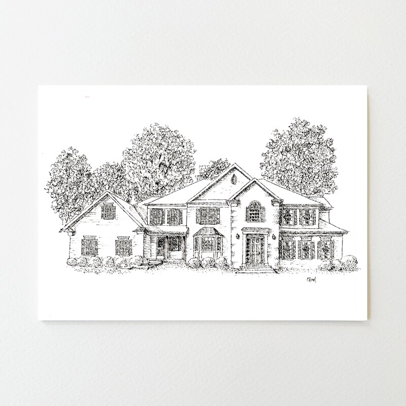 House Sketch - Etsy
